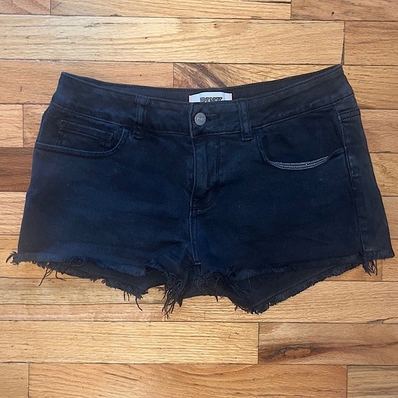 PINK Victoria's Secret | Shorts | Pink Black Denim Cut Off Shorts Black ...